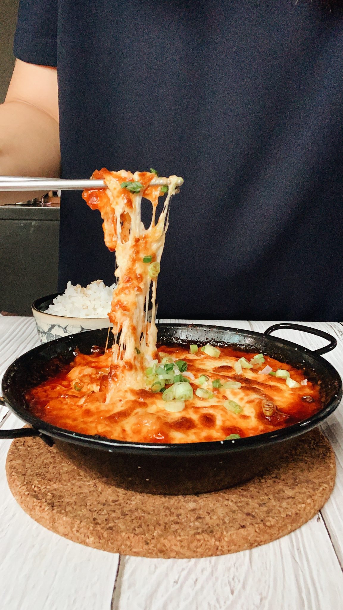 Fire Chicken with Cheese (Korean Cheese Buldak)